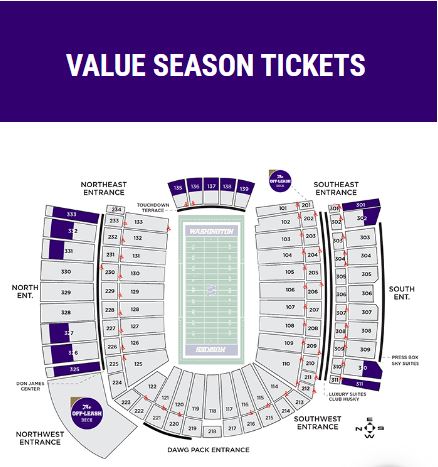 2025 Husky Football Season Tickets